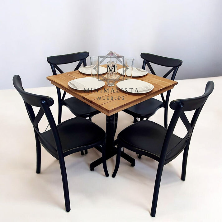 Mesa para restaurante Campestre con sillas Diana – Minimalista Muebles