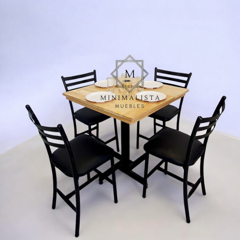 Mesa para restaurante Campestre con sillas Dux – Minimalista Muebles